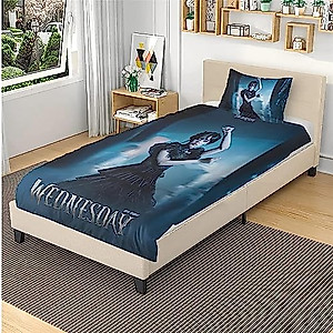 yasedse Wednesday TV Girl Bedding Sets,Ultra Soft Microfiber Microfiber Duvet Cover Set 3 Pieces with 1 Duvet Cover + 2 Pillowcases,Beding Set