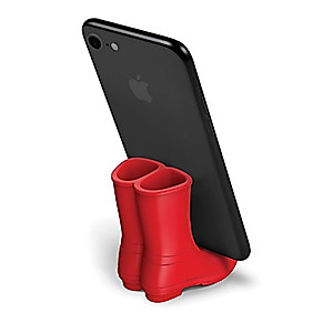 Genuine Fred 5216342 REBOOT Silicone Rain Boots Mobile Phone Stand, Red