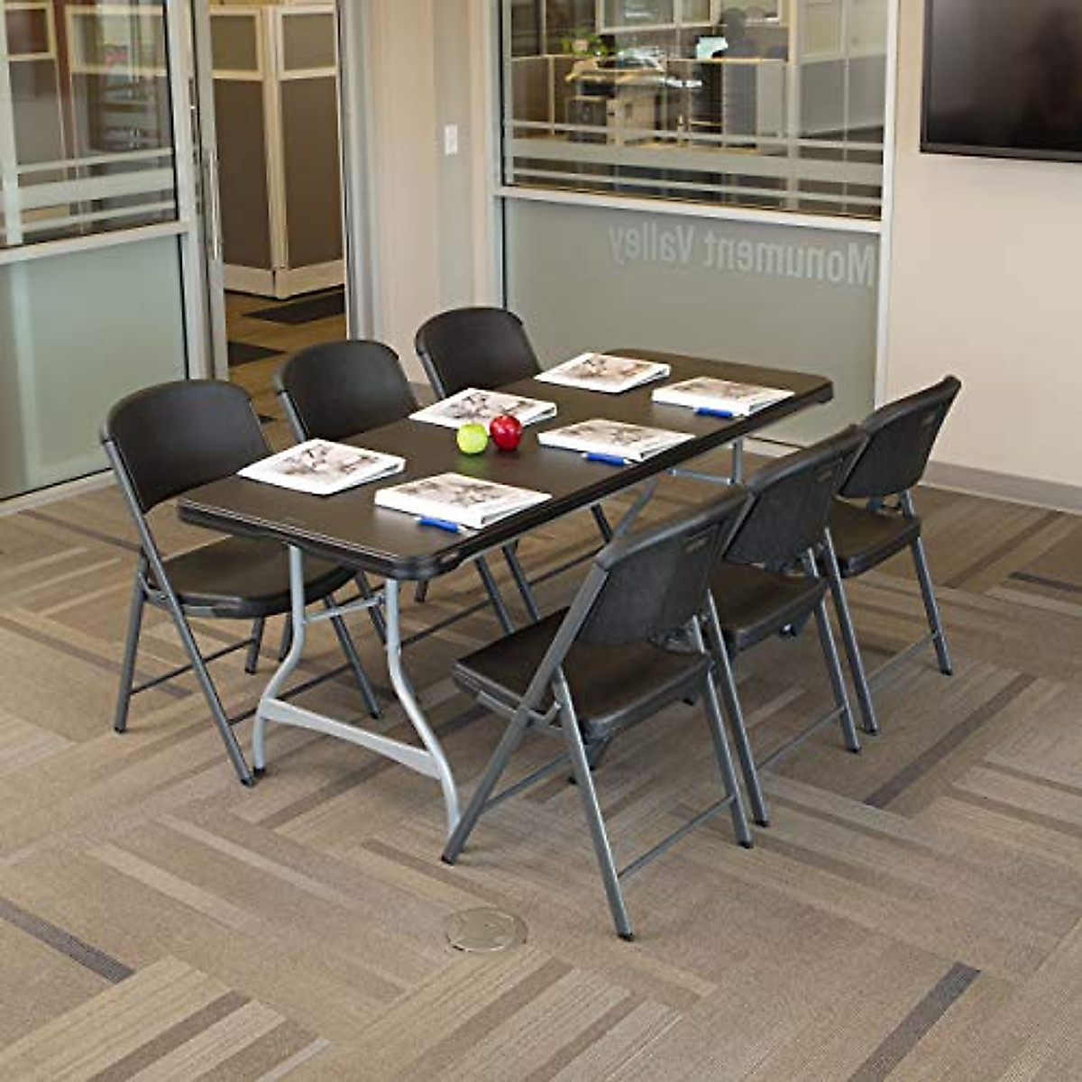 Lifetime 6-Foot Stacking Table and Chair Combo