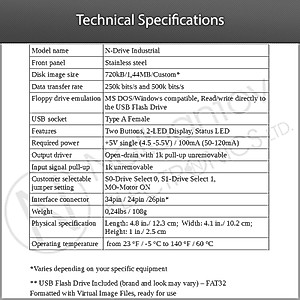 Nalbantov Industrial USB Floppy Disk Drive Emulator for Juki KE750