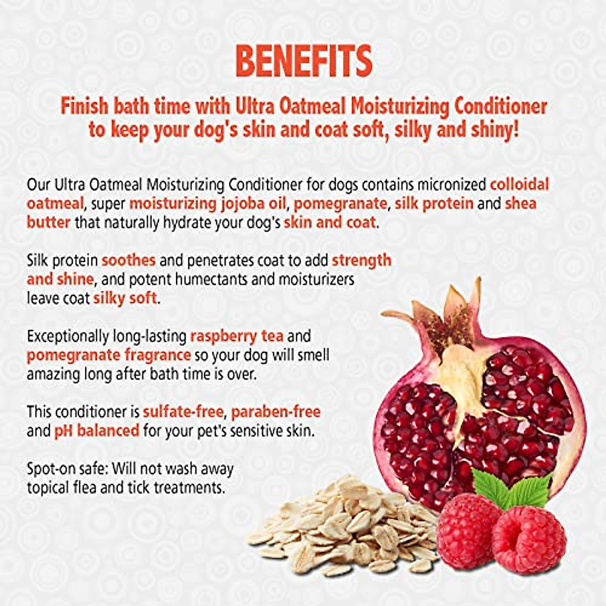 Veterinary Formula Solutions Ultra Oatmeal Moisturizing Conditioner for Dogs, 17 oz – with Colloidal Oatmeal and Jojoba – Leaves Coat Soft, Shiny, Hydrated, Strong – Long-Lasting Fragrance (FG01250)