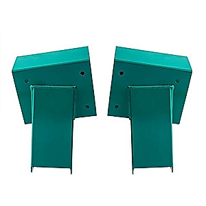 HANDYGO Swing Set Brackets - Heavy Duty Steel Swing Kit, 2 DIY Wooden Swing Hardware Bracket, Playground Equipment Parts, with Mounting Accessories, for Outdoor Play, Green