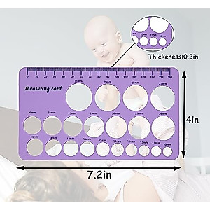 Nipple Ruler is a Measuring Tool Used to Measure The Flange Size for Nipples. Csakri This Breast Pump Sizing Tool is a Must-Have Item for New Mothers(Purple)