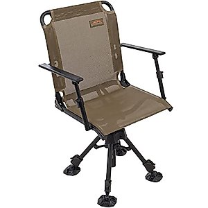 ALPS OutdoorZ Stealth Hunter Hunting Chair,Adjustable Height Deluxe, Brown - New