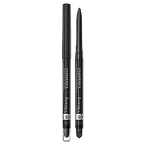 Rimmel London Exaggerate Waterproof Eye Definer Eyeliner, Highly Pigmented, Long-Wearing, Built-In Smudger, 263, Starlit Black, 0.01oz