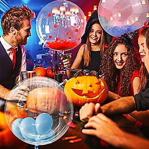 Zodight Clear Balloons,Pre Stretched 36"Big Bobo Balloons 4 Pcs Transparent Balloon for Christmas Halloween Valentine's Day Wedding Birthday Party Decorations