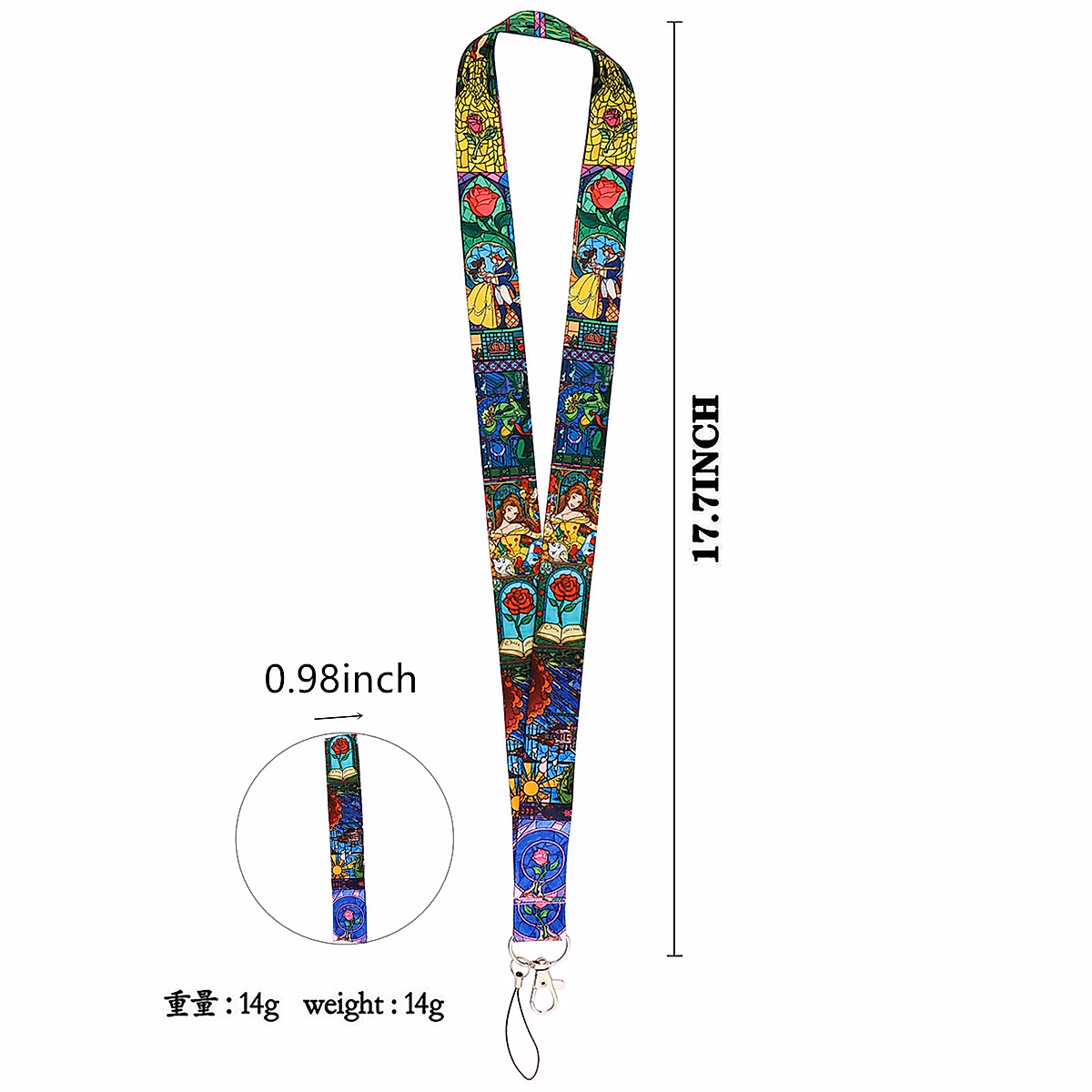 RHXWFDG Cartoon Cute Anime Lanyard Keychain, ID Badges Lanyard, Key Lanyard for ID Card Holder, Cell Phone Case (1)