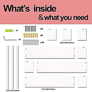 Fixwal Nursery Bookshelves, 16.5 Inch Floating Bookshelves for Wall Set of 3, Baby Kids Decor, Solid Wood Wall Mounted Shelves for Books, Toys and Decor Storage (White)