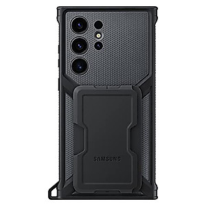 SAMSUNG Galaxy S23 Ultra Rugged Gadget Phone Case, Heavy Duty Protective Cover w/Platform for Card Slot Holder, Wrist Strap, Detachable Accessories, US Version, EF-RS918CBEGUS, Titan