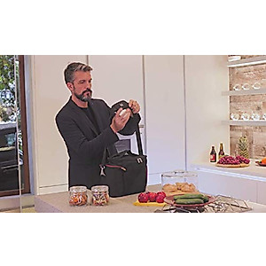 Large Meal Prep Lunch Box - Insulated Lunch Box For Women or Men - Perfect For Multiple Containers/Meals - Keep Food Cool and Organized - A2S Black/Red