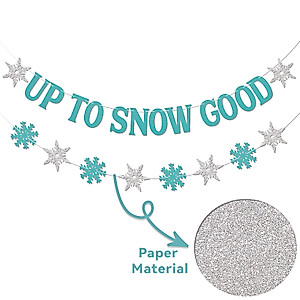 Up To Snow Good Banner - Winter Snowflake Themed Bride to Be Decor, Snow in Love Sign, Snowflake Banner for Bridal Shower Wedding Hen Party Decorations