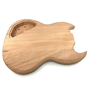 Solo SG Style DIY Guitar Kit, Basswood Body, Flamed Maple Top