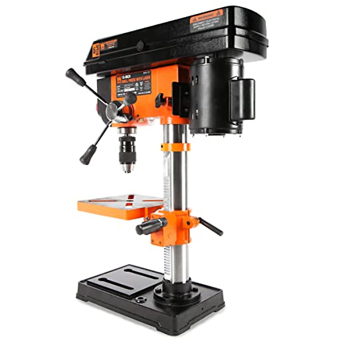 WEN 4211 3.2-Amp 10-Inch 5-Speed Cast Iron Benchtop Drill Press with Laser and Keyless Chuck , Black