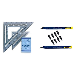 SWANSON Tool Co, Inc SW1201K Value Pack 7 inch Speed Square and Big 12 Speed Square & Swanson Tool Co CP216 AlwaysSharp Refillable Mechanical Carpenter Pencil
