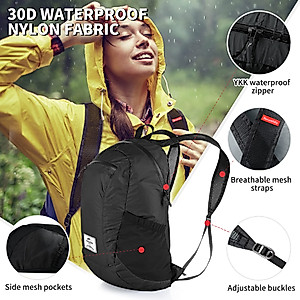 Naturehike 18L Waterproof Hiking Daypack, Lightweight Packable Backpack for Travel, Airplane Travel Small Backpack for Adults