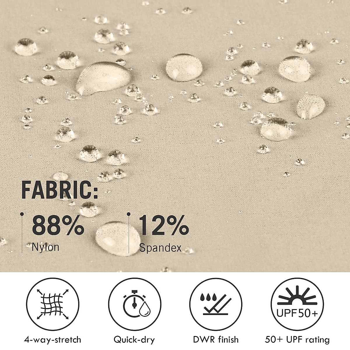 BALEAF Women's Bermuda Khaki Shorts Bermuda Hiking Long Quick Dry Elastic Waist for Work, Camping, Travel Size XL