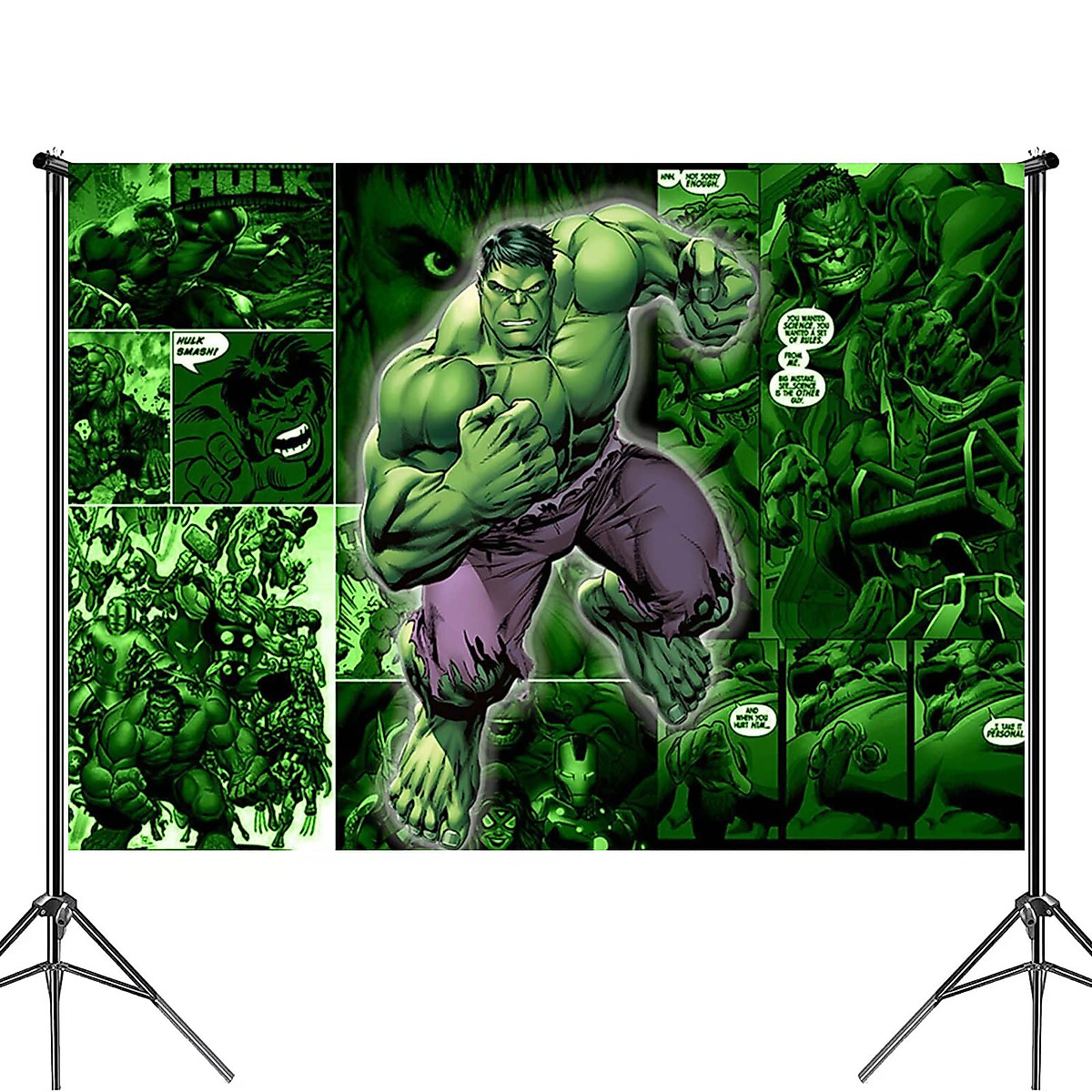 Hulk Birthday Party Supplies, Hulk Birthday Packs Include Happy Birthday Banner, Hanging Swirl, Backdrop, Cake & Cupcake Topper, Balloon, Plates, Napkins, Tablecloth, Superhero Birthday Party For Kids