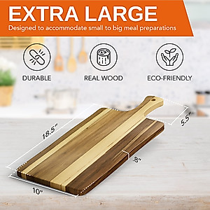 Decorque Extra Large Charcuterie Boards - 24x10 in, Experience the Best in Kitchen Cutting with Cutting Boards for Kitchen - Cheese Boards Charcuterie Boards - Ideal Board for Charcuterie! Natural