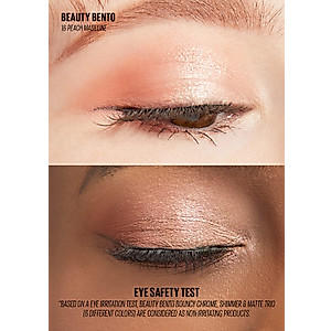 Kaja Beauty Bento Collection - Bouncy Eyeshadow Trio | 16 Peach Madeline | Nude Peach Tone | Vegan, Cruelty free