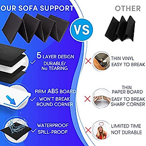 Couch Cushion Support for Sagging Seat, Under Couch Support Board, Saggy Sofa Cushion Support, Firmer ABS Board Cushion Support, Thicker Furniture Couch Slats Seat Saver, 17x66 inch
