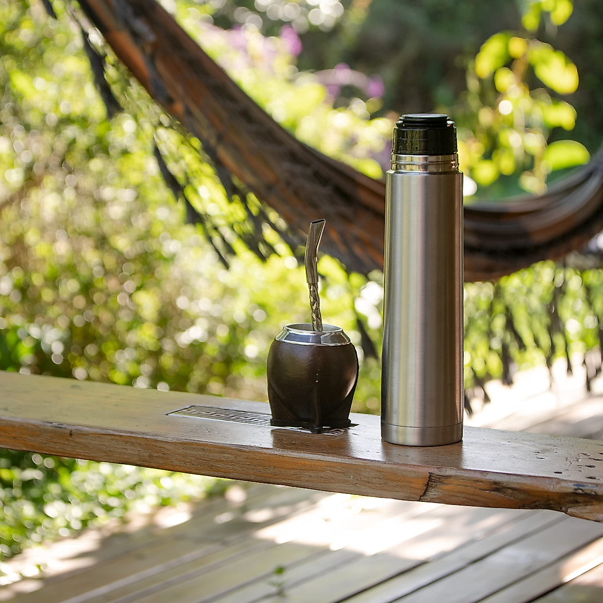 thebmate [Premium Yerba Mate Cup (Mate Gourd) - Crafted Ceramic Teacup – Dark Brown Leather Wrapped Handmade in Uruguay - Mate Torpedo - Torpedo Style