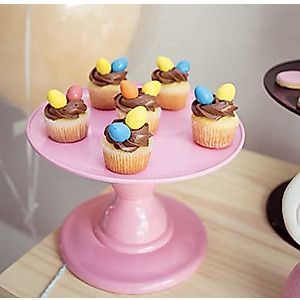 So BOLEIRAS ABS Plastic Colorful Set of 3 Cake Stands (Pink), Easy to use Concept for a More Creative Production for Party, Wedding, Small 9Inchx5Inch, Medium 11Inchx7Inch, Large 12,5Inchx10Inch