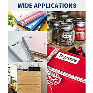 COLORWING M-K231 Replacement for Brother P Touch M Tape M-K231s MK231 M231 for Brother PTouch PT-M95 PT-90 PT-70 PT-65 PT-85 Label Maker Refills, 12mm 0.47inch White, 4-Pack