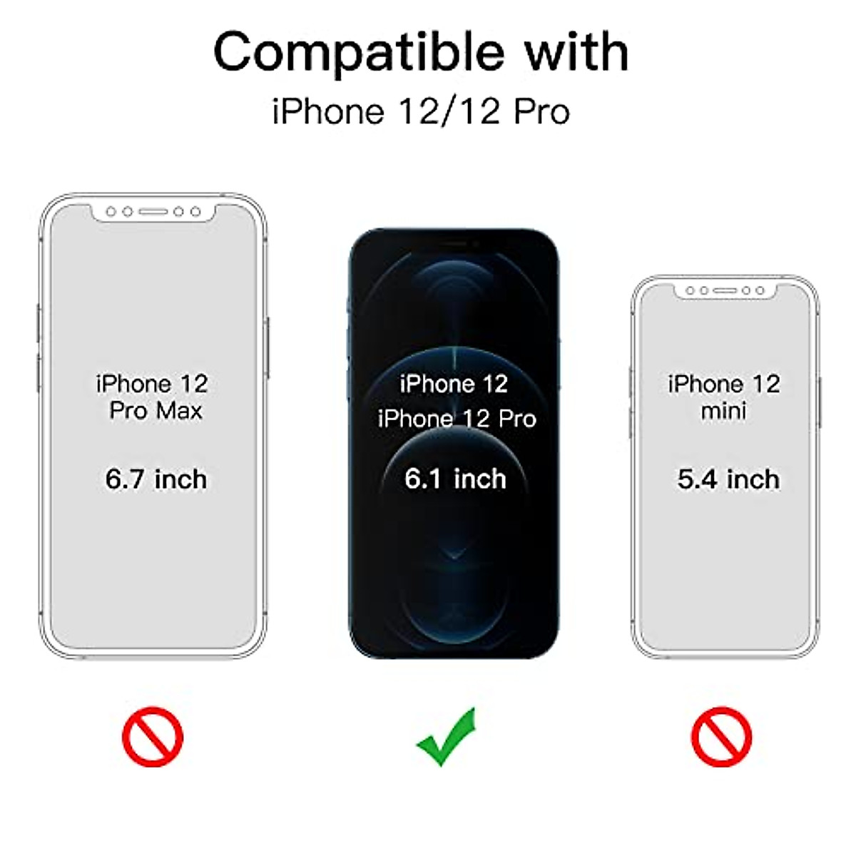 JETech Glitter Case for iPhone 12/12 Pro, 6.1-Inch, Bling Sparkle Shockproof Phone Bumper Cover, Cute Sparkly for Women and Girls (Clear)