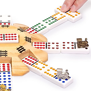 Yellow Mountain Imports Metal Die-Cast Mexican Train Domino Train Markers - Set of 8