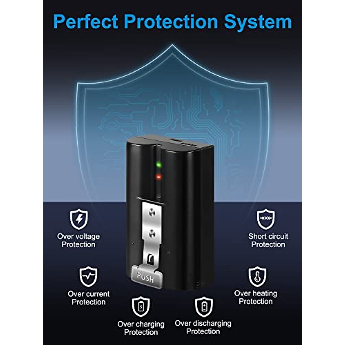 3-Pack Lithium-ion Batteries Compatible with Ring-Doorbell 2/3/4, 3plus Cam, Spotlight Cam and Stick-up Cam, New ion-Cell with Full Compatibility for All Cam Models, 6040mAh with Easy Release Design