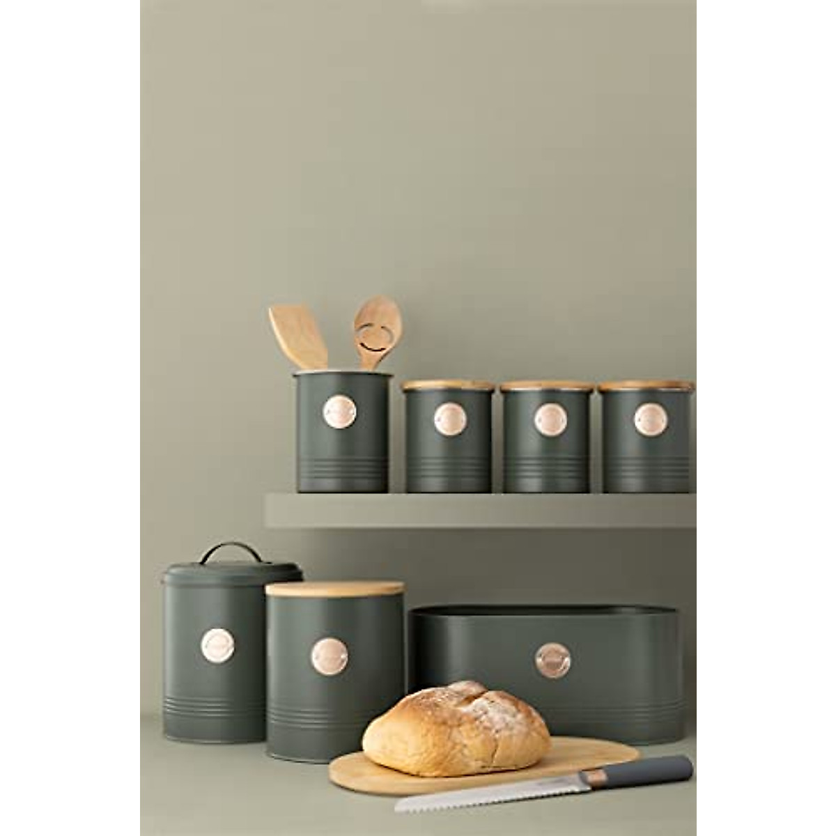 Typhoon Living Green Compost Caddy with Lid, 2.5L