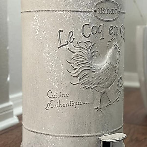 Trash Cans Kitchen 6 Gallons Trash Bin Waste Basket for Kitchen Farmhouse Trash Can with Lid Metal Trash Can