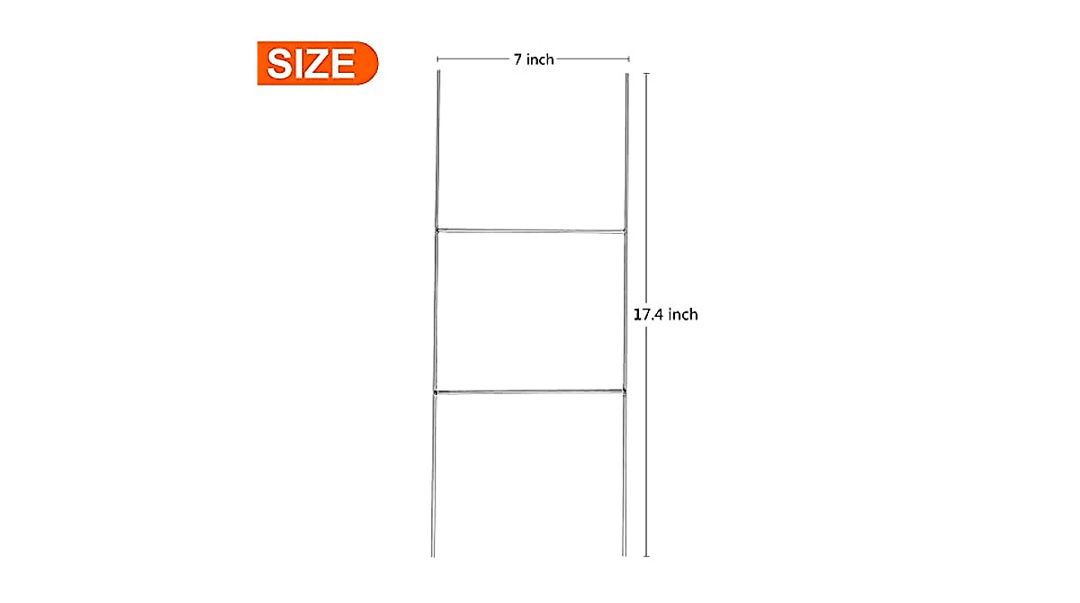 Durable 8 Pack Metal H-Stakes for Yard Signs