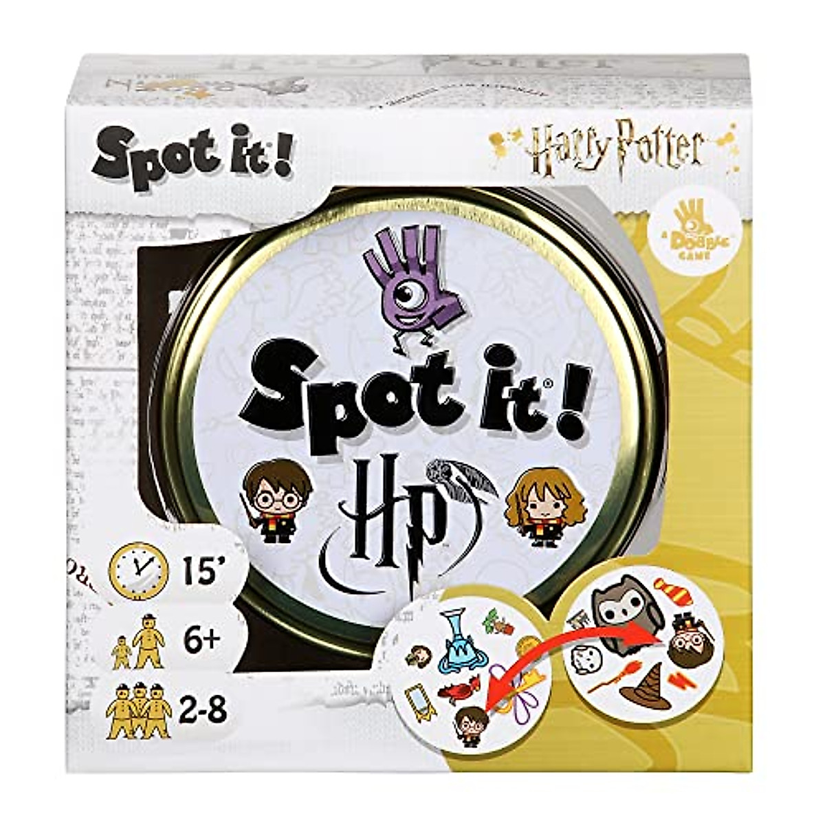 Spot It! Harry Potter Card Matching Game | Fun Family Game Night | Travel Game for Ages 6+ | 2-8 Players | 15 Min Playtime | By Zygomatic