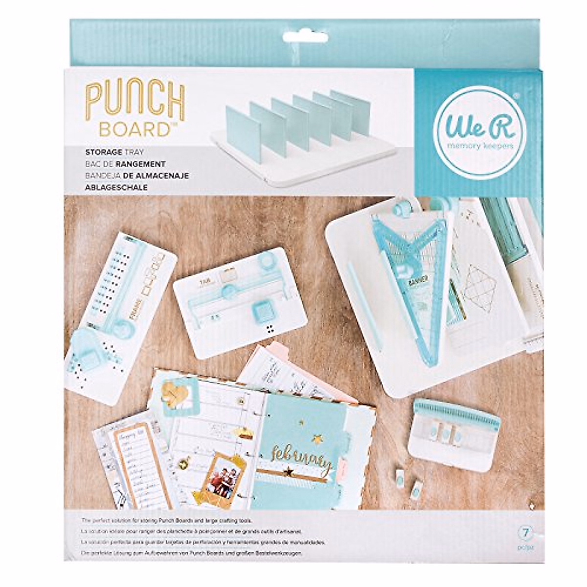 We R Memory Keepers Punchboard and Punch Storage Tray, Off White