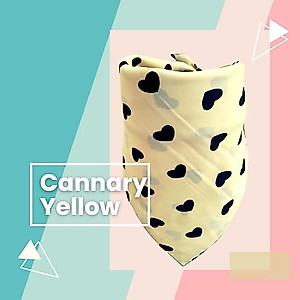 TPC Heart Series Girl Dog Bandana | 3 Pack | Double Stitched Soft Satin Fabric | Adjustable Fit | 3 Different Sizes | Machine Washable Dog Scarf and Bibs (Small)