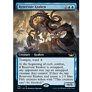 Magic: the Gathering - Reservoir Kraken (413) - Extended Art - Streets of New Capenna