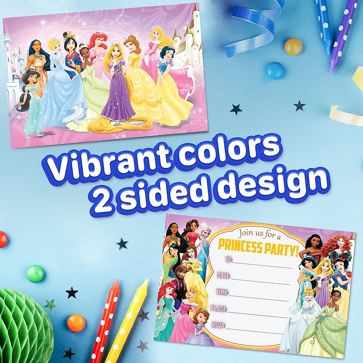 Set of 20 Prince -Themed Happy Birthday Invitation Cards & Envelopes - Lightweight (240g), Postcard Style Invites for the Perfect Party Pack