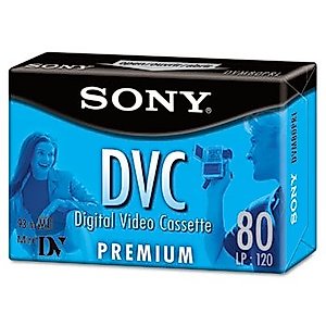 Sony Premium Grade Digital DVC Videotape Cassette, 80 Minutes