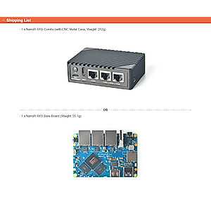 youyeetoo NanoPi R6S Mini Router con custodia in metallo, 8GB LPDDR4X 32GB EMMC, RK3588S Scheda di sviluppo, 6TOPS NPU, supporto Docker, tre porte Ethernet, USB3.0 HDMI,M.2 NVMe Storage, PD Power