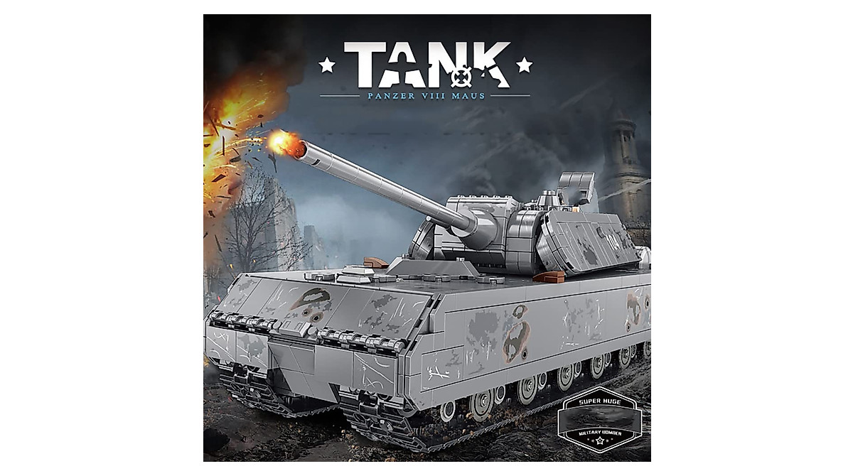 KYLE WW2 Military Panzer VIII Maus Building Blocks - Combat Tank Model Kit