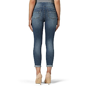 Rock & Republic Womens Denim Rx Fever Stretch Crop Capri Jeans, Overdose-Medium Indigo Destructed, 12 US