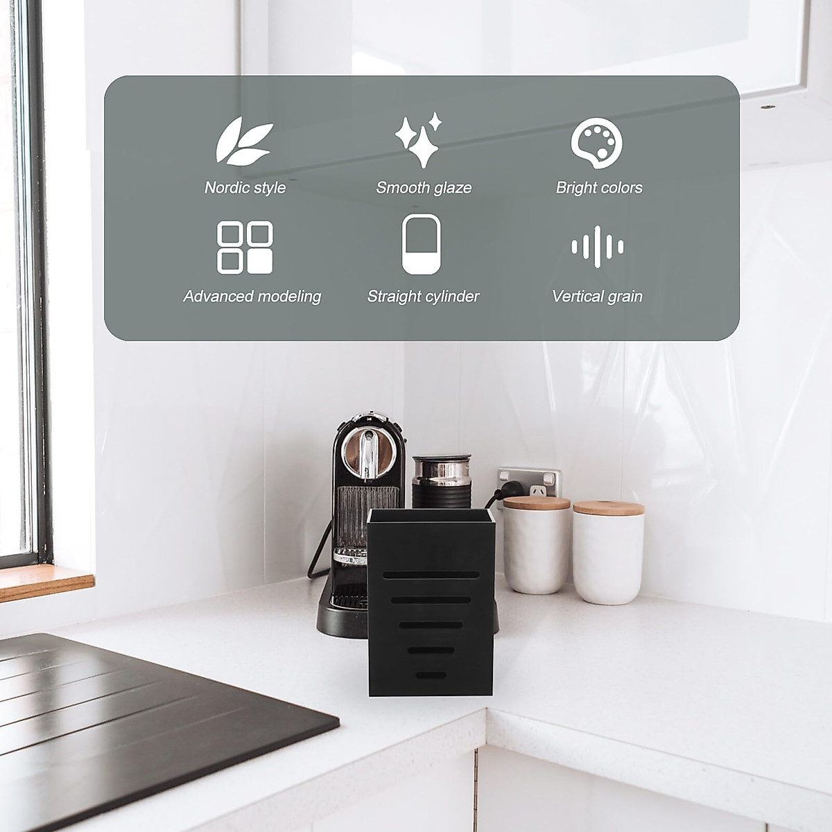 UPKOCH Wall Cutlery Holder Plastic Utensil Holder Hanging Chopsticks Drying Rack Fork Drainer Basket for Kitchen Storage Organizer