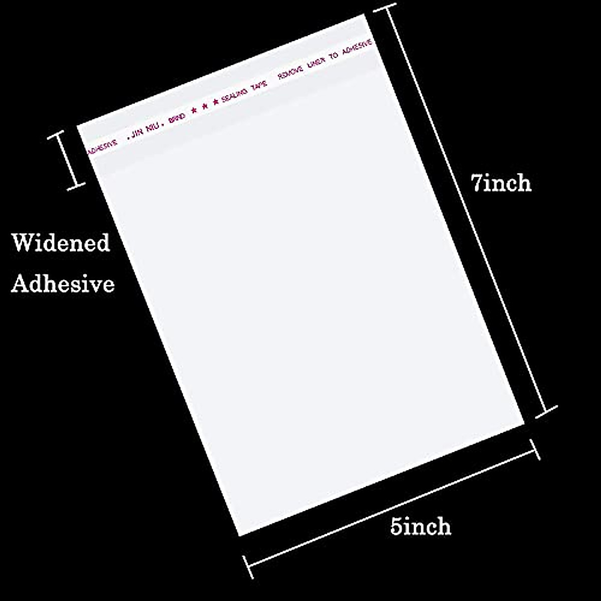 Vikeivty 120pcs 5×7 Inch Clear Resealable Cello Cellophane Bags, Self Sealing OPP Cello Bags for Bakery Cookies Decorative Wrappers