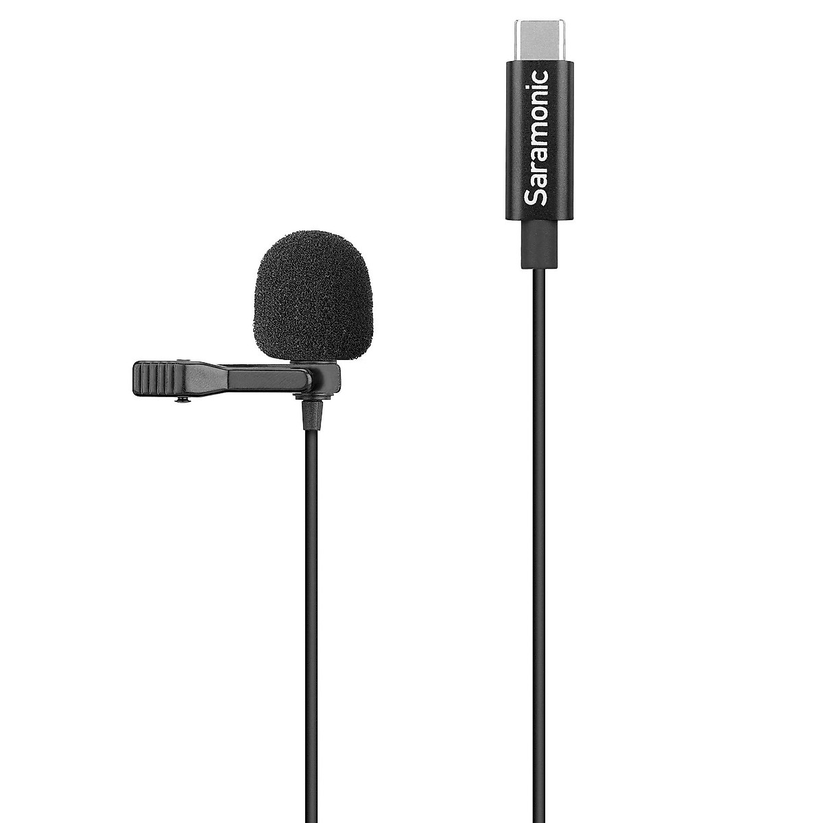 Saramonic LavMicro U3B USB-C Lavalier Microphone for iPhone 15, Android, New iPad, Computers & More with 19.7' Cable & 90˚ Adapter for Vlogging, Interviews, YouTube, TikTok, Live Streaming