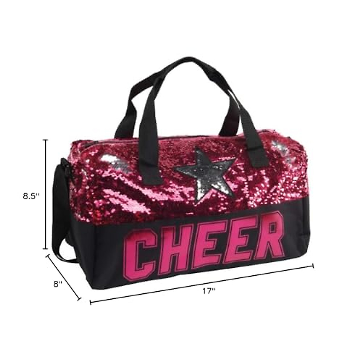 Dance Bag Danz N Motion B20526 Big Kid Pink Sequin Nylon Small Cheer