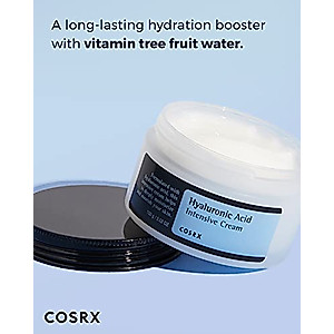 COSRX Hyaluronic Acid Moisturizing Cream, Long-lasting Hydration, Rich Moisturizer for Sensitive Skin 3.53 oz / 100g, Korean Skin Care, Animal Testing Free, Parabens Free