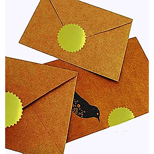 Remarkable Gold Certificate Embossing Seal Label - 1.5" Inch Gold Foil Sticker Envelope Package Serrated Edge Self-Adhesive Stickers – 180 Labels Per Pack