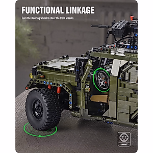 Nifeliz Warrior Military Car Building Kit, Collectible Building Army Model Truck, Military Toys for Men and Adults (3,175 Pieces)