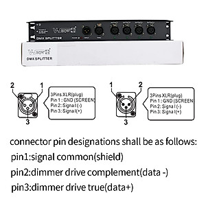 V-Show 4 Isolated Port DMX Splitter - Branch 4 Way DMX Splitter & Signal Amplifier